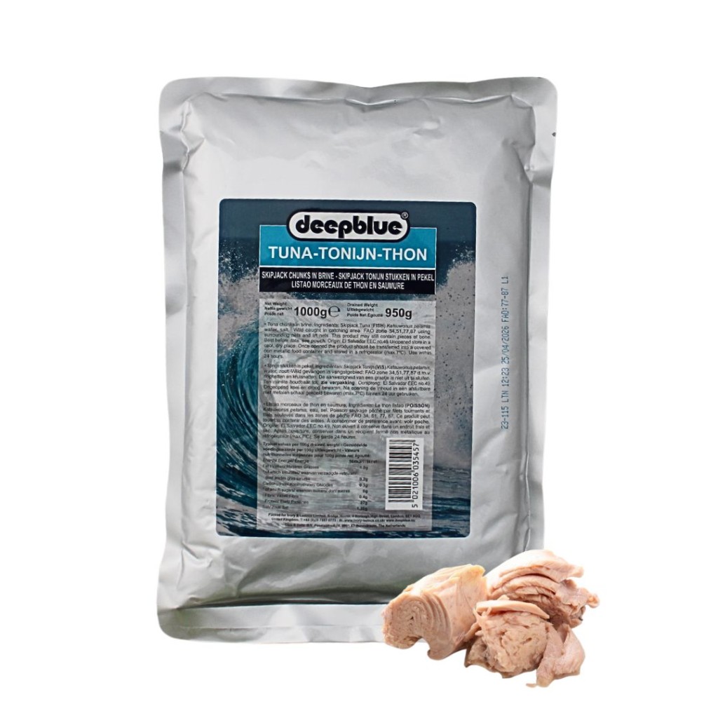 Skipjack Tuna Pouch x 1kg (drained weight) | Mancunian Foods